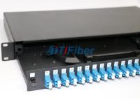 China Dustproof Rack Mount Fiber Optic Patch Panel With Cold Rolled Steel Material for sale