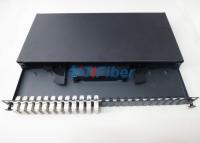 China Black Color 19’’ Fiber Optic Patch Panel with 12 SC Simplex Port for sale