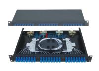 China 2u 48 Port Patch Panel With FC SC ST Fiber Connectors , Fiber Termination Panel for sale