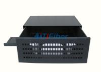 China 72 / 96 Core Black Box Fiber Optic Patch Panel With Single Mode Pigtail for sale
