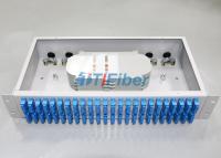 China 72 / 96 Core Black Box Fiber Optic Patch Panel With Single Mode Pigtail for sale