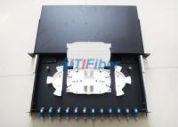 China 12 Core LC Duplex Adapters Rack Mount Fiber Optic Patch Panel Sliding Type for sale