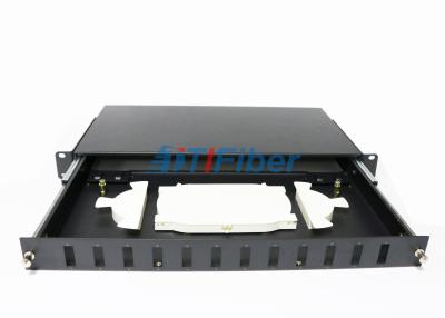 China SC Duplex 1U 12 Port Fiber Optic Patch Panel For Telecom Network for sale
