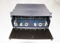 China Sliding 1u 24 Port Patch Panel With Drawer And 0.9mm Fiber Pigtail for sale