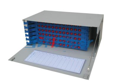 China SC ODF Rack Mount Fiber Patch Panel With 12 Core Fiber Splice Tray for sale