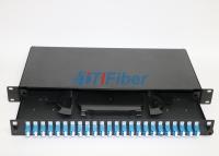 China LC / UPC 48 Cores Fiber Optic Patch Panel With Stainless Steel , 2u Patch Panel for sale