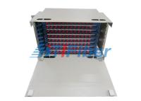 China 144 Core 8U ODF Fiber Optic Patch Panel With FC Square Fiber Adapter , Rack Mount Patch Panel for sale