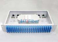 China SC Duplex 48 port Fiber Optic Patch Panel with 2U Height Box for sale