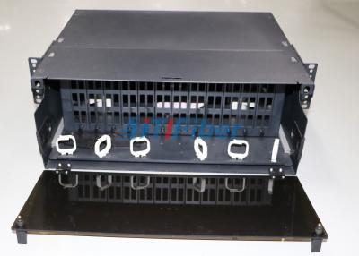 China 4U Slidable Fiber Optic Patch Panel for MTP / MPO Fiber Cassette Module for sale
