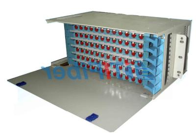 China 96 Port Patch Panel  SC UPC Simplex Port , Fixed Type ODF Wall Mount Fiber Patch Panel for sale