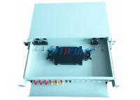 China ST 24 Core Slidable Fiber Optic Junction Box With Cold Rolled Steel for sale