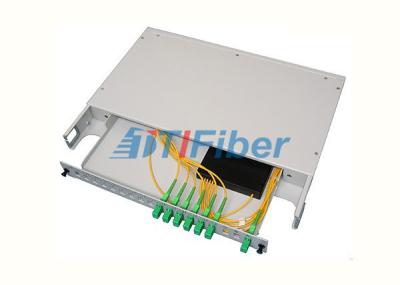 China 19 Inch Rack Mounted Fibre Optic Splitter Box With SC / APC PLC Fiber Splitter for sale