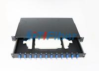 China Wall mounted 24 Port Fiber Optic Terminal Box LC Duplex Fiber Adapters for sale