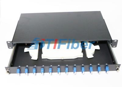 China SC 12 Port Fiber Optic Patch Panel For Cabenit With 12 Colors Fiber Pigtials for sale