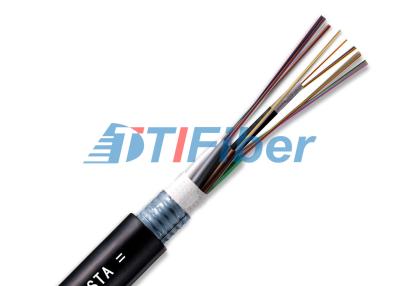 China Outdoor Underground 2 Core Black Direct Buried Bending Resistance Fiber Optic Wire for sale