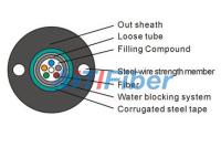 China Outdoor Multimode Fiber Optic Cable Black PE Jacket With Uni - Tube Gel - Filled Construction for sale