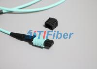 China OM3 / OM4 Male Type MTP / MPO Fiber Optic Patch Cord with 3.0mm Fiber Cable for sale