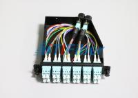 China 24 Core OM4 MTP / MPO Fiber Optic Patch Cord for MPO Cassettes for sale