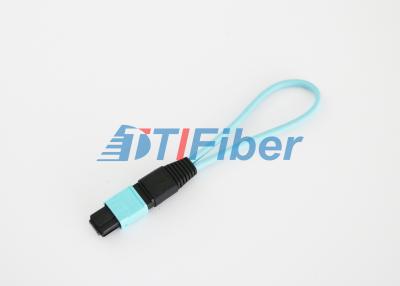 China 12 Core OM3 MPO / MTP Fiber Optic Loopback with Low Insertion Loss for sale