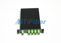 China LGX PLC Fiber Optic Splitter Box with SC APC Simplex Fiber Optic Adapters for sale