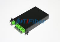 China LGX PLC Fiber Optic Splitter Box with SC APC Simplex Fiber Optic Adapters for sale