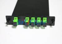 China LGX PLC Fiber Optic Splitter Box with SC APC Simplex Fiber Optic Adapters for sale