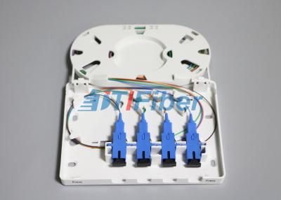 China Wall mounted SC UPC APC Fiber Optic Terminal Box with ABS PC Material FTTH for sale