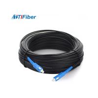 China LC SC Connector Fiber Optic Patch Cord 100m Outdoor FTTH Drop Cable Fiber Optic for sale
