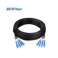 China LC SC Connector Fiber Optic Patch Cord 100m Outdoor FTTH Drop Cable Fiber Optic for sale