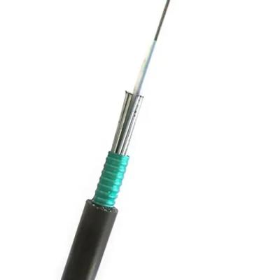 China GYXS SM G652D 4 core 9.4mm with galvanised steel wire LSZH black rodent resistant outdoor fiber cable for sale