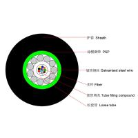 China GYXS SM G652D 4 core 9.4mm with galvanised steel wire LSZH black rodent resistant outdoor fiber cable for sale