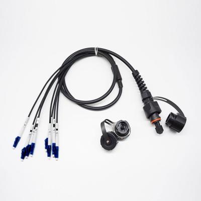 China PE, LSZH Waterproof Duplex IP67 ODVA -LC Fiber Optic Patch Cable for sale