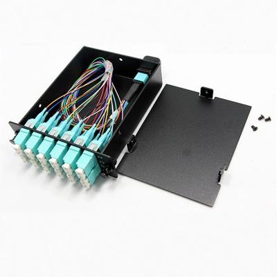 China UPC APC SM MM MTP / MPO Fiber Optic Termination Box Rack Mount for sale