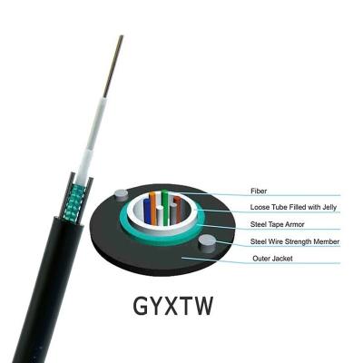 China GYXTW Fiber Optic Cable 4 6 8 12 Core Armored Multimode 100 Meter for sale