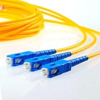 China FC SC LC ST UPC Optical Fiber Optic Patch Cord Yellow Fiber Jumper Cables for sale