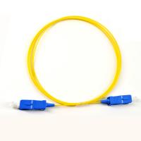 China FC SC LC ST UPC Optical Fiber Optic Patch Cord Yellow Fiber Jumper Cables for sale