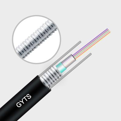 China Underground Duct Corrugated Steel Tape Armoured GYTS Fiber Optic Cable for sale