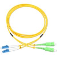 China Yellow 125um Duplex Fiber Optic Patch Cord PVC LSZH Material for sale