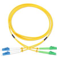 China Yellow 125um Duplex Fiber Optic Patch Cord PVC LSZH Material for sale