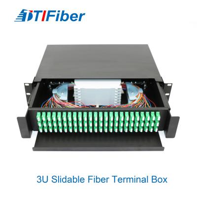 China 144 core Fiber Optic Terminal Box LC ODF Rack Mount Fiber Patch Panel for sale