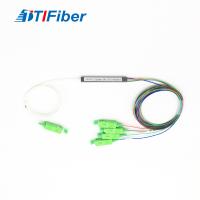 China Steel Tube PLC Fiber Optic Splitter 1x4 G652D G657A1 G657A2 Type for sale