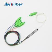 China Steel Tube PLC Fiber Optic Splitter 1x4 G652D G657A1 G657A2 Type for sale