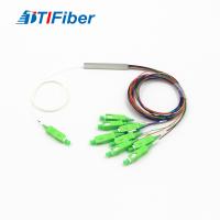 China 1x8 Fiber Optic Plc Splitter With SM FC SC ST LC Fiber Connector for sale