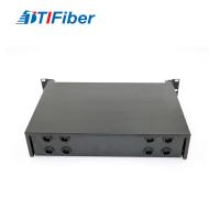 China LC Type 2U Fiber Optical Patch Panel With Cold Rolled Steel Box for sale