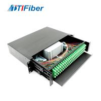 China LC Type 2U Fiber Optical Patch Panel With Cold Rolled Steel Box for sale
