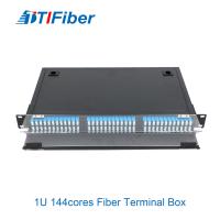China LC Connector 1U Fiber Optic Patch Panel Wiht Cold Rolled Steel for sale