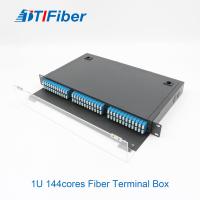 China LC Connector 1U Fiber Optic Patch Panel Wiht Cold Rolled Steel for sale