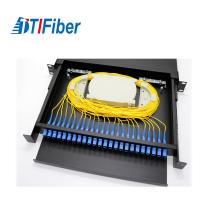 China 1U 24 Core ODF Fiber Optic Terminal Box Rack Mounted Sliding Type for sale