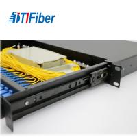 China 1U 24 Core ODF Fiber Optic Terminal Box Rack Mounted Sliding Type for sale