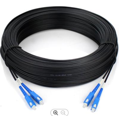 China OEM 100m FTTH Drop Cable With LC SC FC ST Connector Outdoor Armored for sale